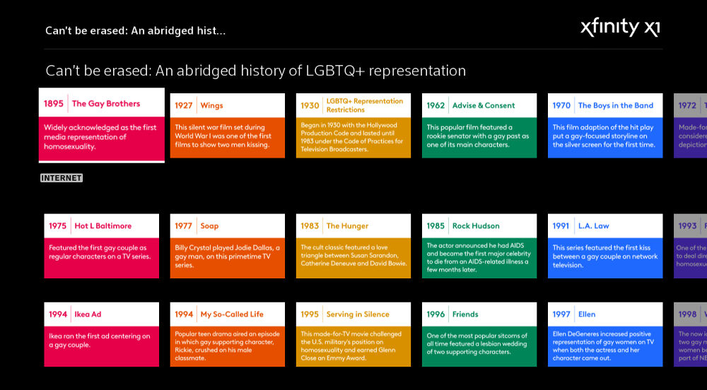 Comcast Celebrates Pride Month on its Entertainment Platforms
