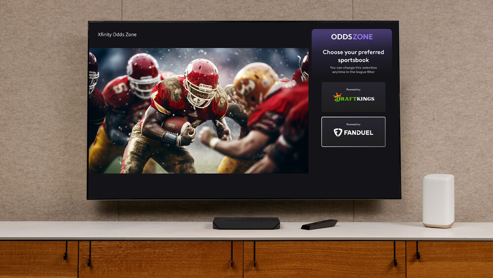 Comcast Adds Live Odds From FanDuel Into Xfinity Odds Zone On X1